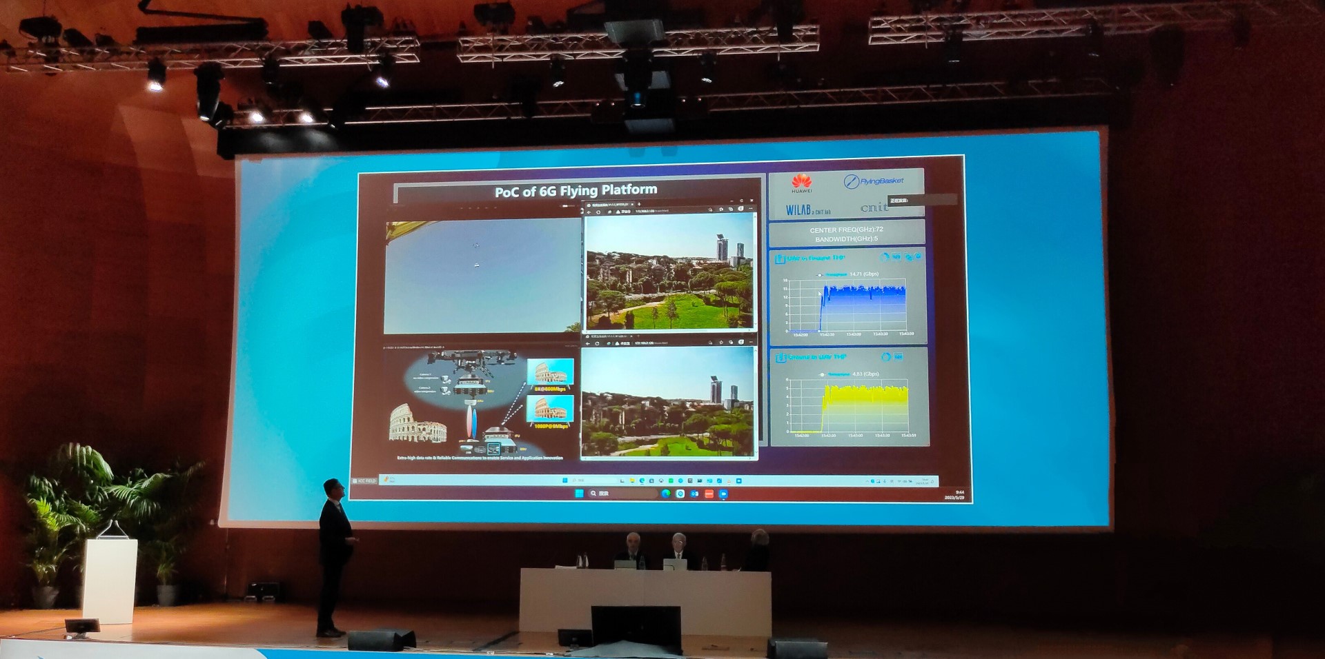 The first 6G flying platform demonstrated in Rome | FlyingBasket